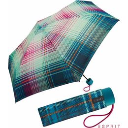 Esprit Taschenregenschirm Damen Super Mini Regenschirm Petito Cosy Checks