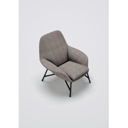 JVmoebel Chaiselongue Chaiselongue Sessel Loungesessel Liege Stoff Modern Sitzer Grau Sitz