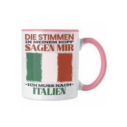 Trendation Tasse Italien Tasse Urlaub Heimat Geschenk Spruch Italiener Geschenkidee