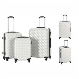 vidaXL Trolley Koffer Set Hartschalen-Trolley-Set 3 Stk Helles Silber ABS