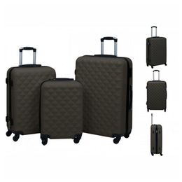 vidaXL Trolley Koffer Reisekoffer Hartschalenkoffer Trolley mit Rollen Set 3 Stk Anth