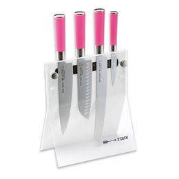 F. DICK Messer-Set Pink Spirit Messerblock 4Knives Santoku
