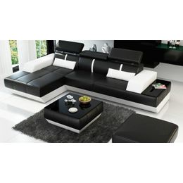 JVmoebel Ecksofa Moderne Sofa L Form Polster Sitz Ecke Couch + Hocker Multifunktion