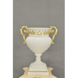 JVmoebel Skulptur Design Blumen Topf XXL Vasen 49cm Handarbeit Deko Kelch Pokal