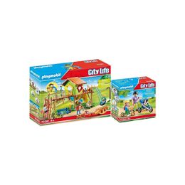 Playmobil® Spielbausteine 70281 70284 City Life 2er Set Abenteuerspieltplatz + Mama