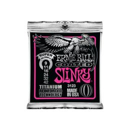 Ernie Ball Saiten, (EB3123 9-42 Coated Titanium RPS Super Slinky)