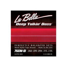 La Bella Saiten, (760N-B Black Nylon Bass Saiten 60-135)