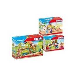 Playmobil® Spielbausteine 70281-82-83 City Life 3er Set Spielplatz + Gruppe + Kinder
