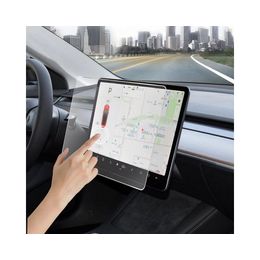 Wigento Tablet-Hülle Für Tesla Model 3 15 Zoll Navigation 1x PET Full HD LCD Display Schutz Folie + Poliertuch