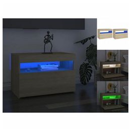 vidaXL TV-Schrank TV-Schränke LED-Leuchten 2 Stk Sonoma-Eiche 60x35x40 cm Lowboard Lowbo