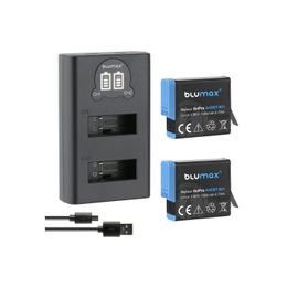 Blumax Set mit Lader für GoPro Hero 5/6/7/8 1220mAh 3