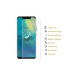 Protectorking Schutzfolie 4x 9H Hartglas für Huawei Mate 20 Pro FULL CURVED Displayschutz Schutz