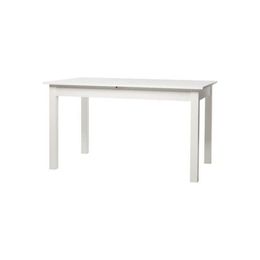 Finori Esstisch Tisch Esszimmertisch Küche weiß 140 x 80 cm ausziehbar auf ca. 180 cm