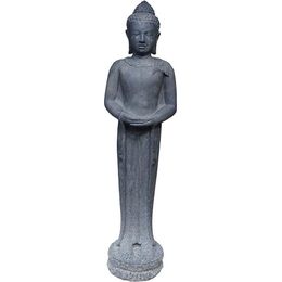 Krines Home Dekofigur Große Buddha-Figur 150 cm mit flachen Händen /stehender Steinbuddha