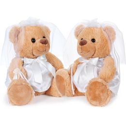BRUBAKER Kuscheltier Teddybär Bräutepaar