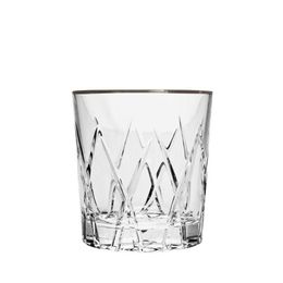 ARNSTADT KRISTALL Whiskyglas Whiskyglas London platin (9 cm) Kristallglas mundgeblasen · handgeschl