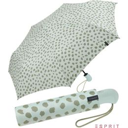 Esprit Taschenregenschirm Damen Easymatic Light Auf-Zu Automatik Petal Rain
