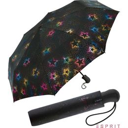 Esprit Taschenregenschirm Damen Easymatic Light Auf-Zu Automatik Starburst