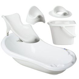 Maltex Babybadewanne 5 Teile SET Classic Weiss