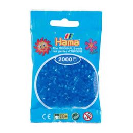 Hama Perlen Bügelperlen Hama Mini-Bügelperlen 2000 im Beutel transparent-blau