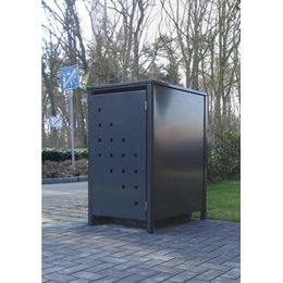 SRM Design Mülltonnenbox 1 Mülltonnenbox Modell No.3 Anthrazit komplett RAL7016 für 240 Liter