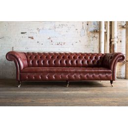 JVmoebel 4-Sitzer Big Chesterfield Sofa 4 Sitzer Luxus Klassische 100% Leder Sofort