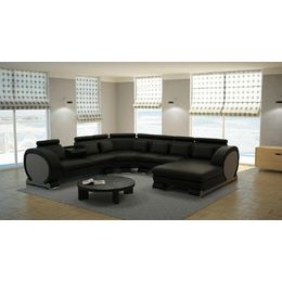 JVmoebel Ecksofa Designer schwarze U-Form Sofa luxus Design modern Stilvoll Neu