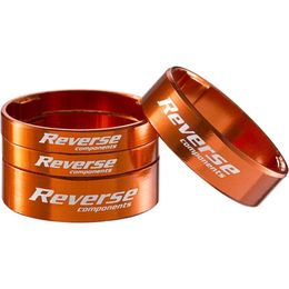 Reverse Reverse Alu Vorbau / SCS Spacer Set 1 1/8'' 2x 5mm 2x 10mm orange Lenkeradapter