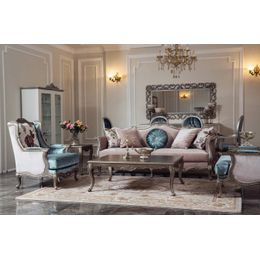 JVmoebel Wohnzimmer-Set, Sofagarnitur Sofa Luxus Sofas Sessel 3+1+1 Sitzer Couchtisch