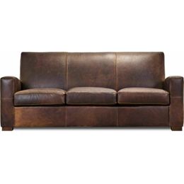 JVmoebel 3-Sitzer XXL Sofa 3 Sitzer braun Couch Chesterfield Garnitur Kunstleder