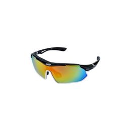 YEAZ Sportbrille SUNRAY sport-sonnenbrille schwarz/weiß/rot