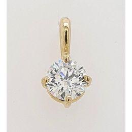 Webgoldschmied Kettenanhänger Diamant Anhänger 750/- Gold 18 Karat Gold mit Brillant 0