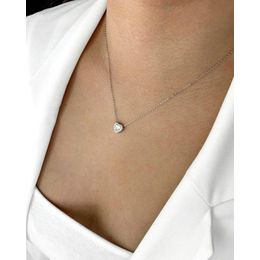 DANIEL CLIFFORD Herzkette 'Linda' Damen Halskette Silber 925 mit Anhänger Herz (inkl. Verpackung)
