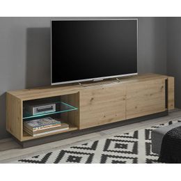 Furn.Design Lowboard Louna (Flat-TV Unterschrank Eiche Artisan und Graphit grau