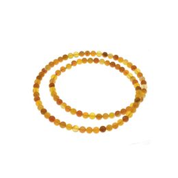 Bella Carina Perlenkette Lange Kette in gelb orange 8 mm Achat Perlen geschossen
