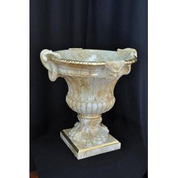 JVmoebel Skulptur XXL Design Blumen Topf Dekoration Vase Vasen Deko Kelch Pokal 69cm