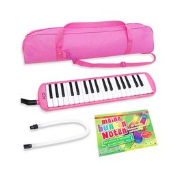 keepdrum Melodica keepdrum Melodica Pink 37 Tasten mit Tasche und Notenheft