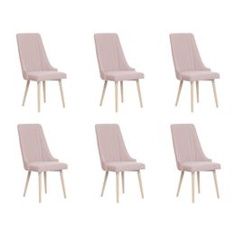 JVmoebel Stuhl 6x Stühle Stuhl Polster Modernes Set Design Lehn Garnitur Sessel Neu
