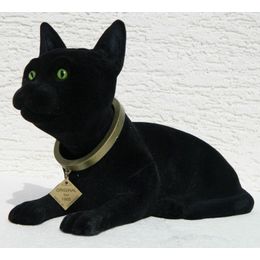 Rakso Oskar Schneider GmbH Dekofigur Wackel Figur Katze Wackelfigur Höhe 17 cm groß schwarz Dekofigur mit Wackelkopf