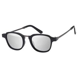 BEZLIT Eyewear Retrosonnenbrille Zeitlos Moderne Sonnenbrille mit Metallrahmen (1-St) mit schwarzen Linsen