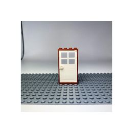 Lego® Spielbausteine Lego® Tür 2x4x6 weiße Tür + brauner Rahmen