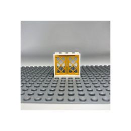 Lego® Spielbausteine Lego® Fenster 1x4x3 goldene Fenster + weißer Rahmen