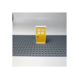Lego® Spielbausteine Lego® Tür 1x4x6 gelbe Tür + weißer Rahmen