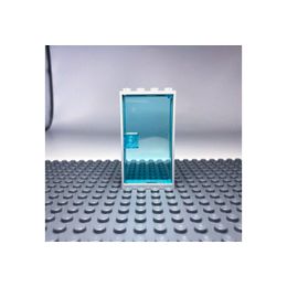 Lego® Spielbausteine Lego® Tür 1x4x6 Transparent Blau Tür + weißer Rahmen