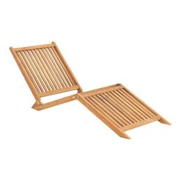 furnicato Gartenliege Sonnenliege Massivholz Teak