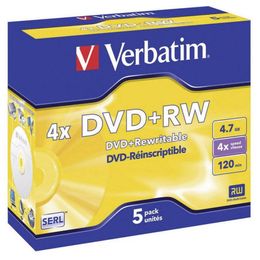 Verbatim DVD-Rohling DVD+RW 4.7GB 4x Matt 10 Jewel Case