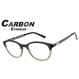 COR Brille COR069b, Carbon Brillengestell mit Holz-Look