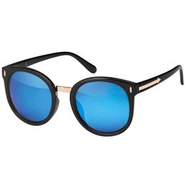 BEZLIT Eyewear Wayfarer Rundglas Designer Damen Sonnenbrille (1-St) mit blauen