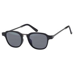 BEZLIT Eyewear Retrosonnenbrille Zeitlos Moderne Sonnenbrille mit Metallrahmen (1-St) mit schwarzen Linsen