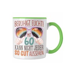 Trendation Tasse 60. Geburtstag Geschenk Frauen Männer Tasse Lustiger Spruch Beruhigt E